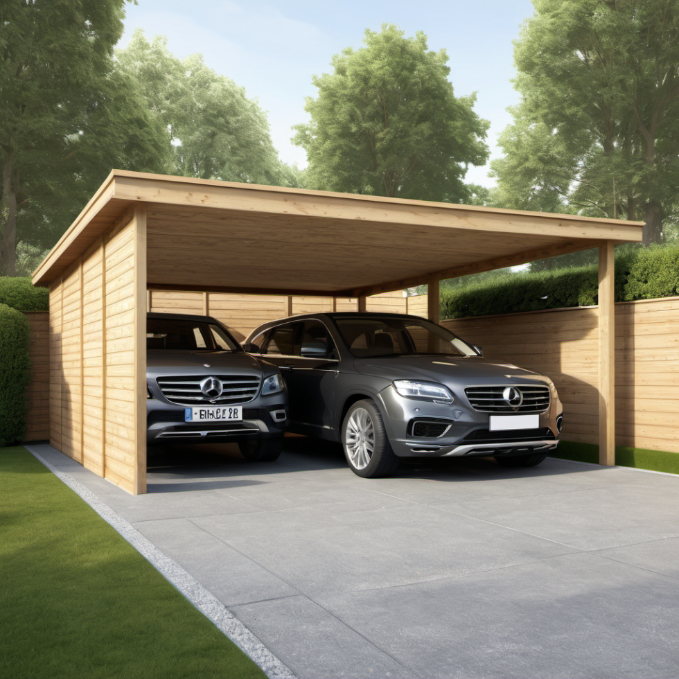 Garage En Bois 2 Voitures